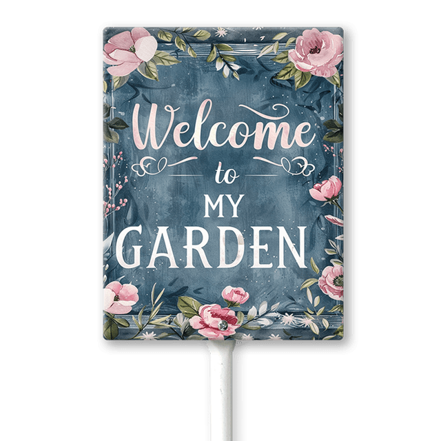 Eveokoki Welcome To My Garden Sign with Stake, Welcome Decoration Yard ...