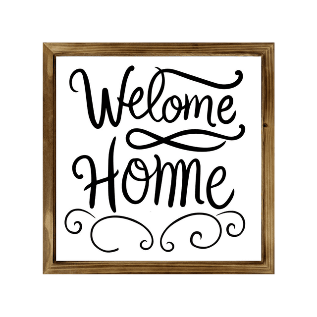 Eveokoki Welcome Home Sign 8 Inch, Rustic Farmhouse Decor for the Home ...