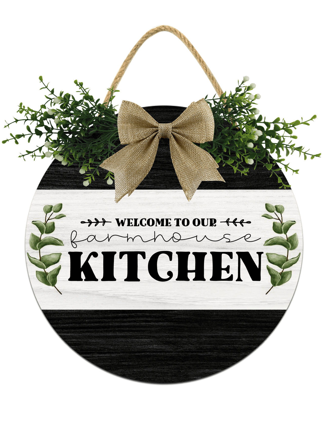 Eveokoki Welcome To Our Kitchen, Hanging Printed Wooden Plaque Décor ...