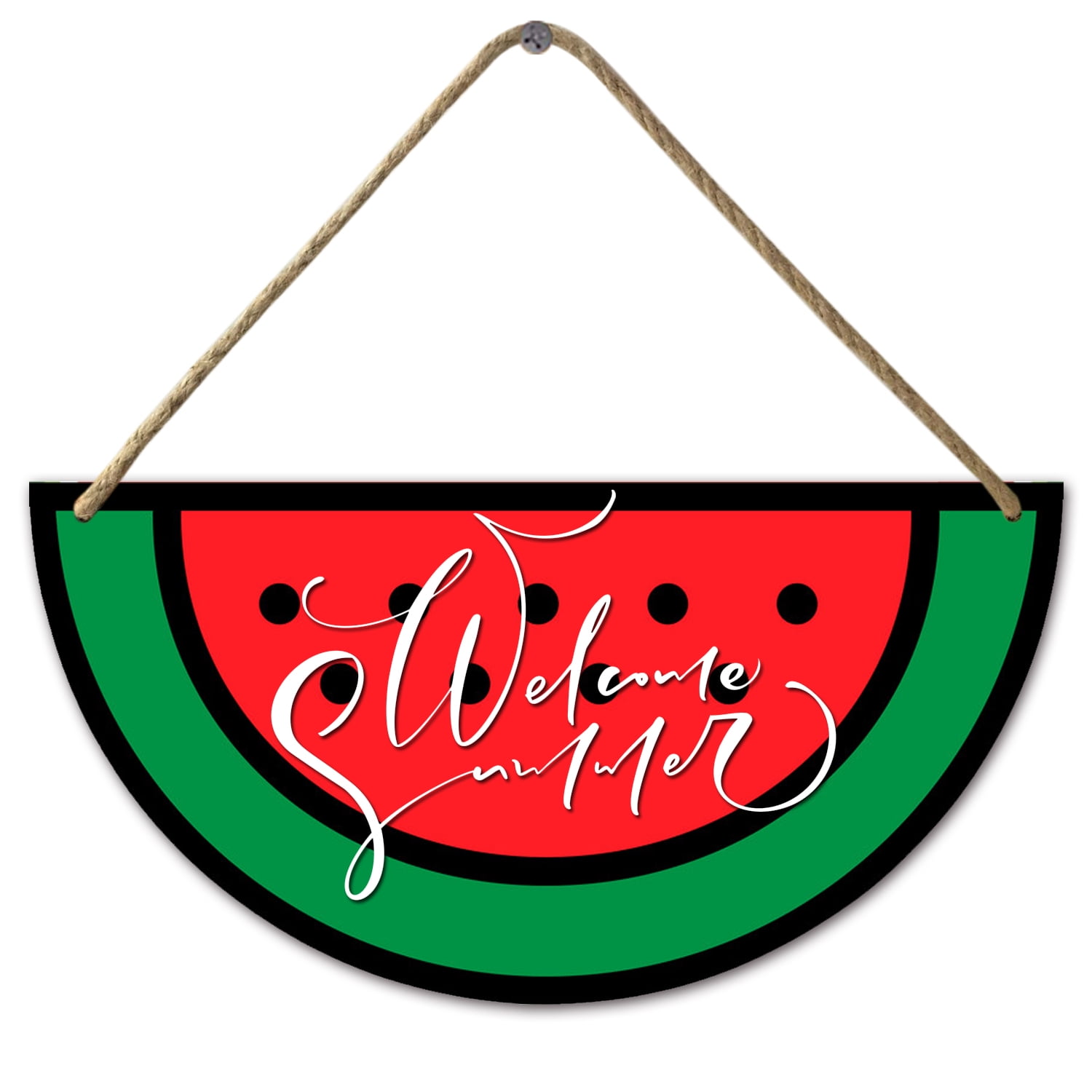 Eveokoki Welcome Summer Door Sign,11x5.6 Inch Farmhouse Watermelon ...