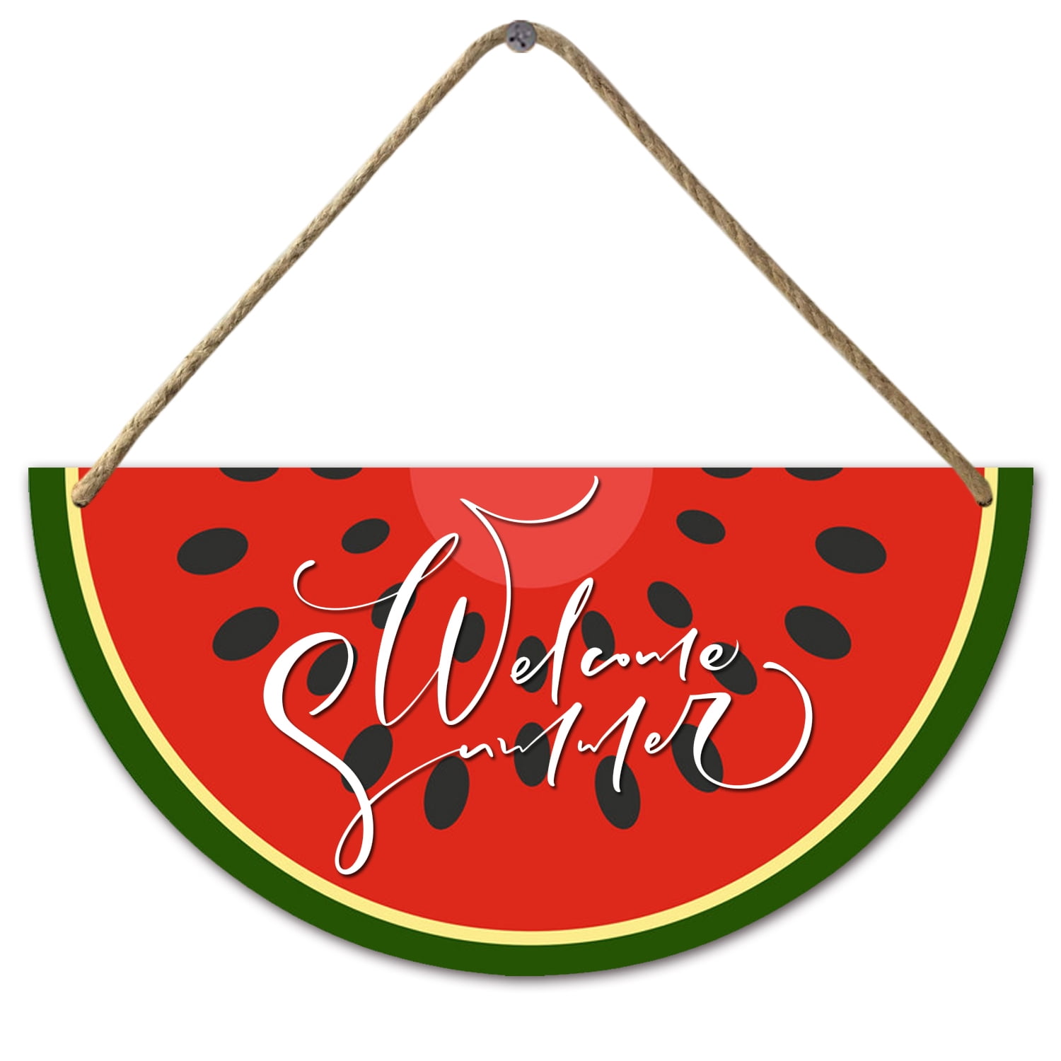 Eveokoki Welcome Summer Door Sign,11x5.6 Inch Farmhouse Watermelon ...