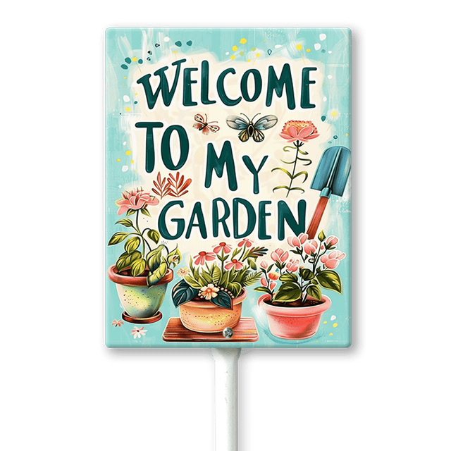 Eveokoki Welcome To My Garden Sign with Stake, Welcome Decoration Yard ...