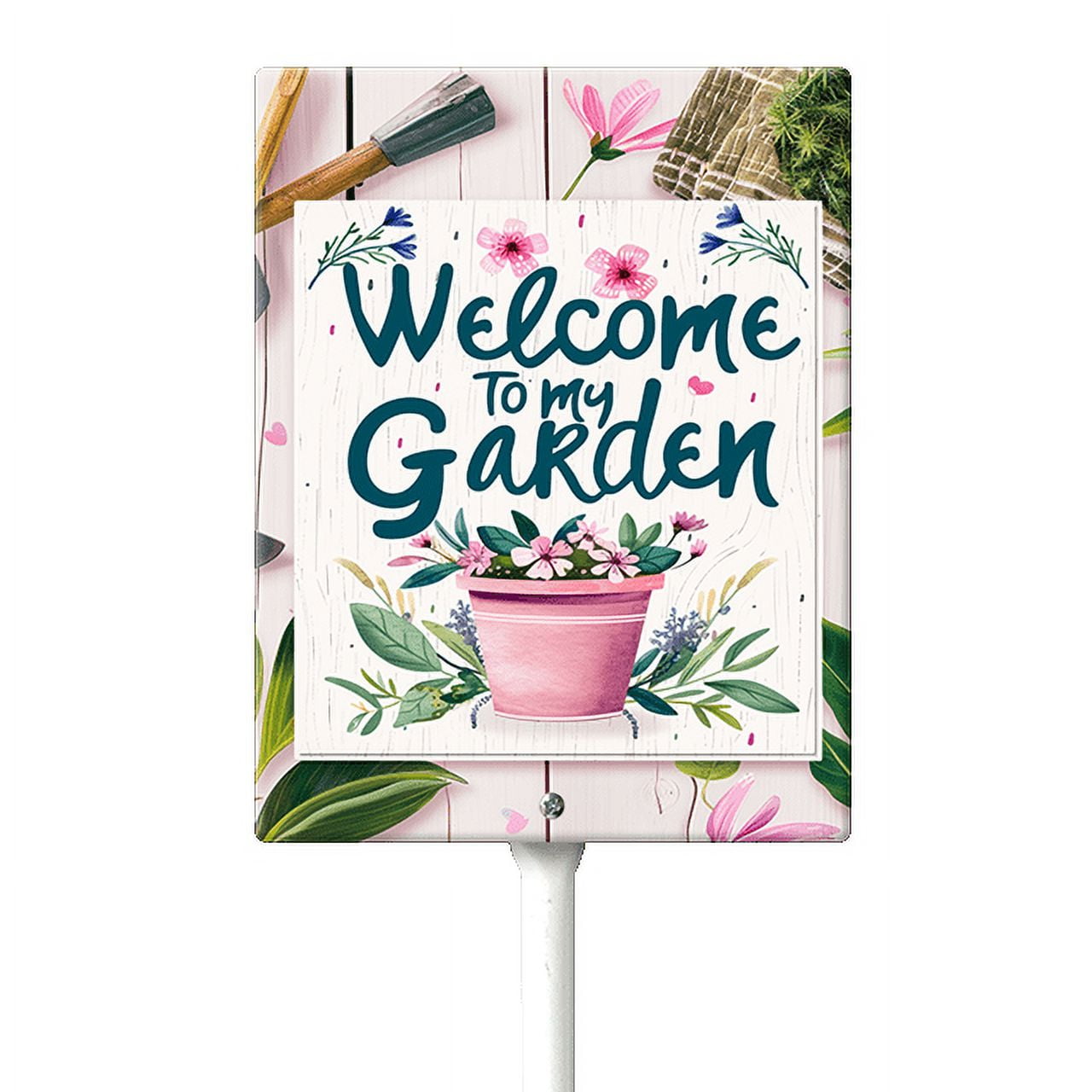 Eveokoki Welcome To My Garden Sign with Stake, Welcome Decoration Yard ...