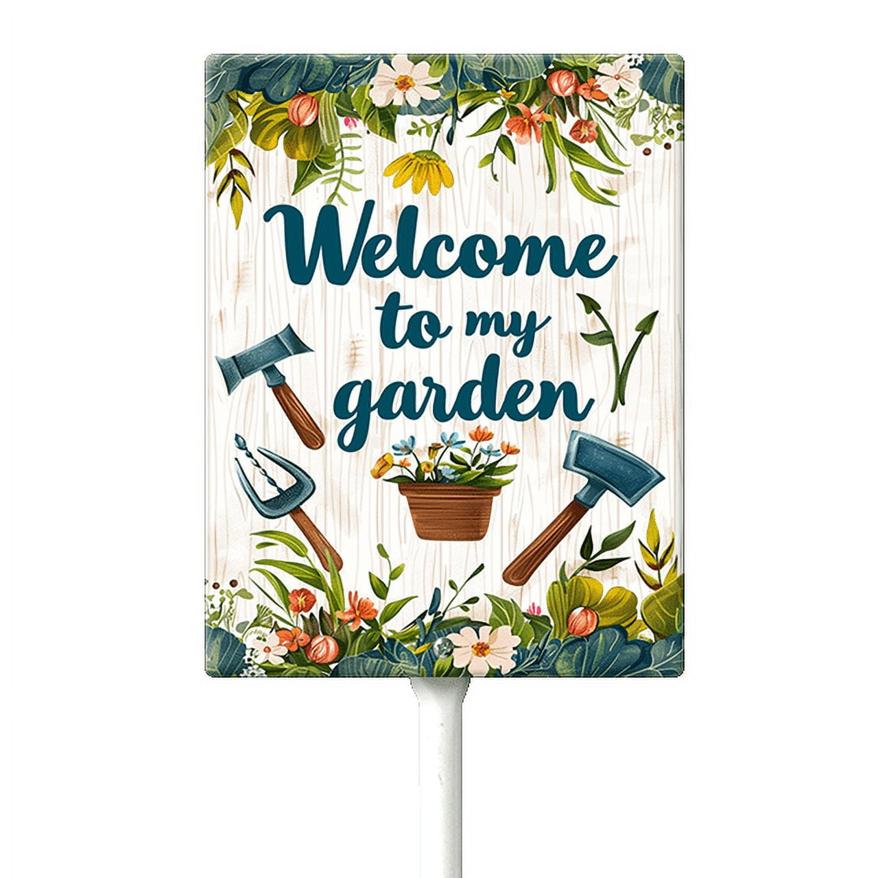 Eveokoki Welcome To My Garden Sign with Stake, Welcome Decoration Yard ...