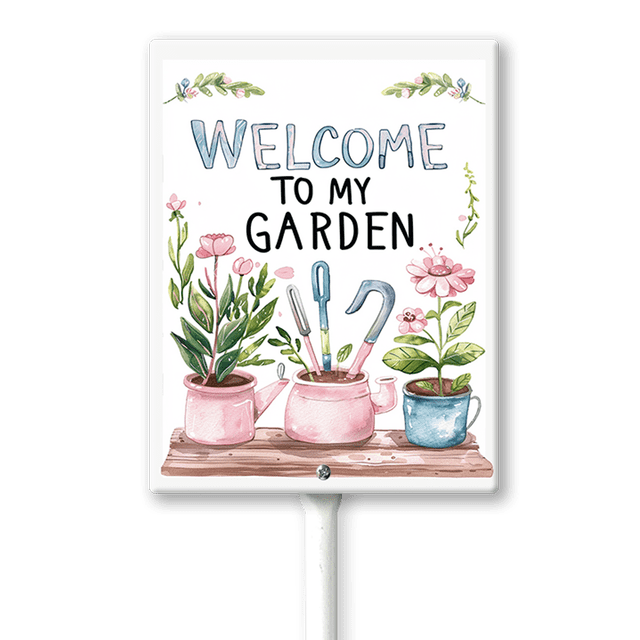 Eveokoki Welcome To My Garden Sign with Stake, Welcome Decoration Yard ...