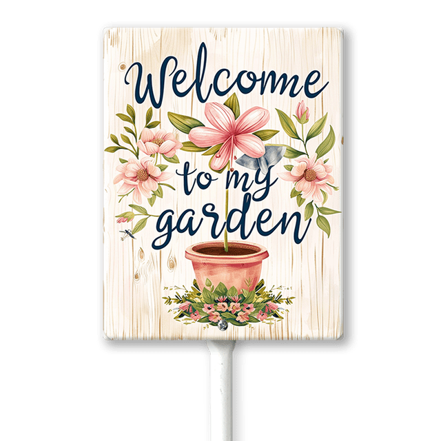 Eveokoki Welcome To My Garden Sign with Stake, Welcome Decoration Yard ...