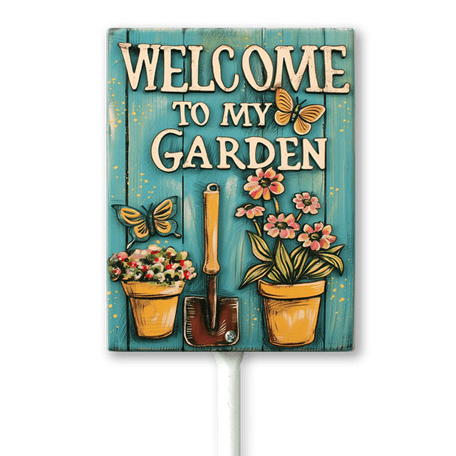Eveokoki Welcome To My Garden Sign with Stake, Welcome Decoration Yard ...