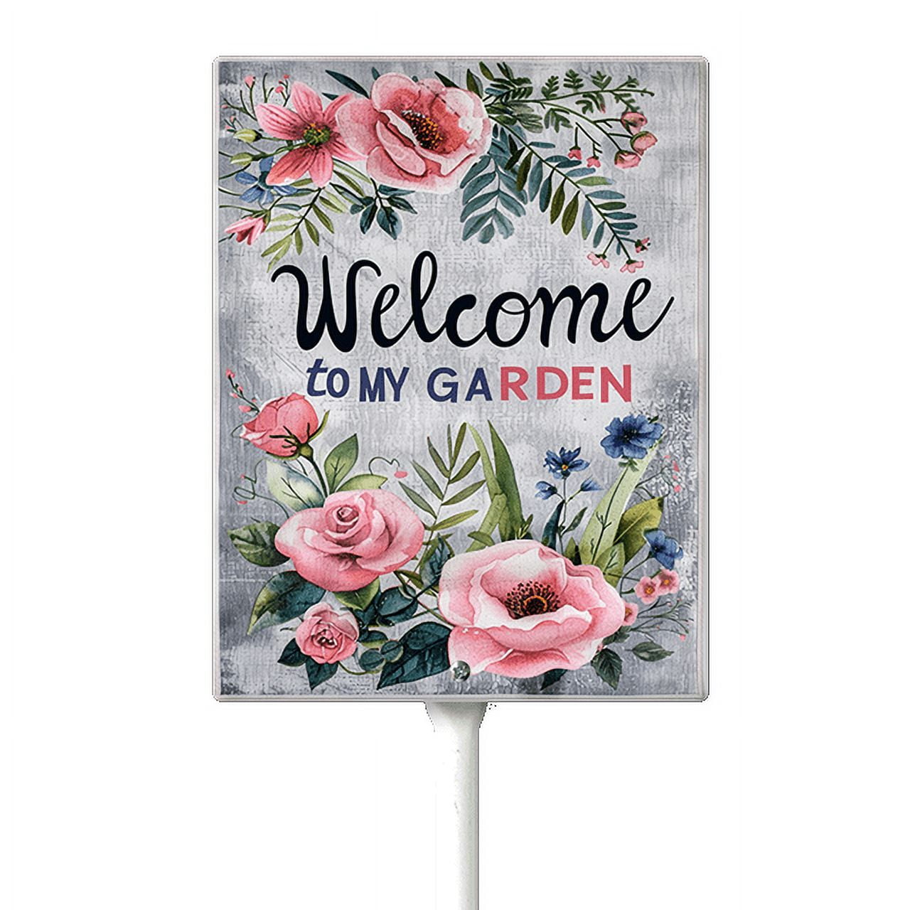 Eveokoki Welcome To My Garden Sign with Stake, Welcome Decoration Yard ...
