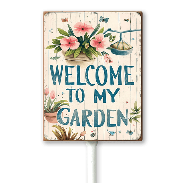 Eveokoki Welcome To My Garden Sign with Stake, Welcome Decoration Yard ...