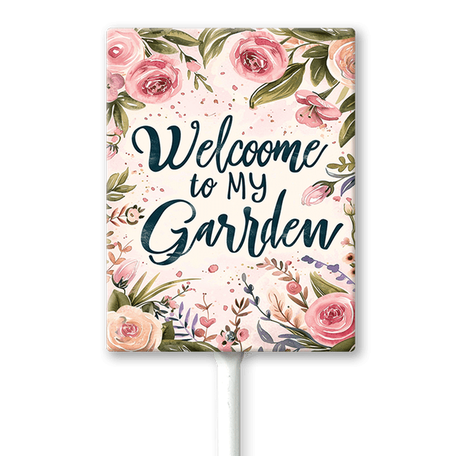 Eveokoki Welcome To My Garden Sign with Stake, Welcome Decoration Yard ...