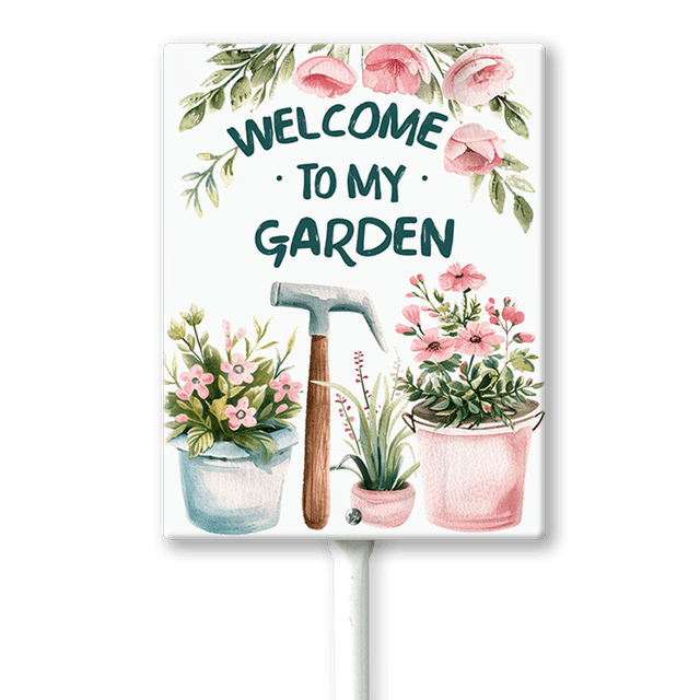 Eveokoki Welcome To My Garden Sign with Stake, Welcome Decoration Yard ...