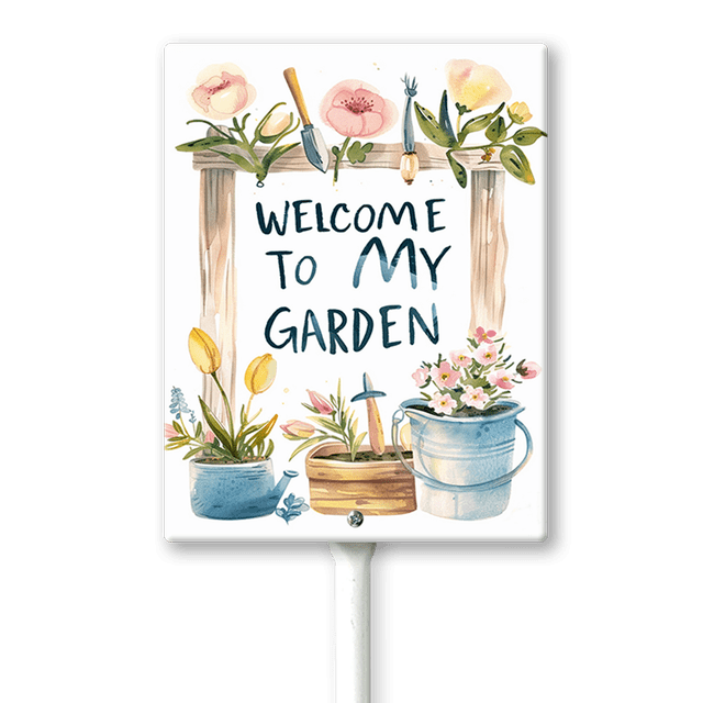 Eveokoki Welcome To My Garden Sign with Stake, Welcome Decoration Yard ...
