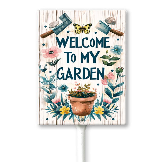 Eveokoki Welcome To My Garden Sign with Stake, Welcome Decoration Yard ...
