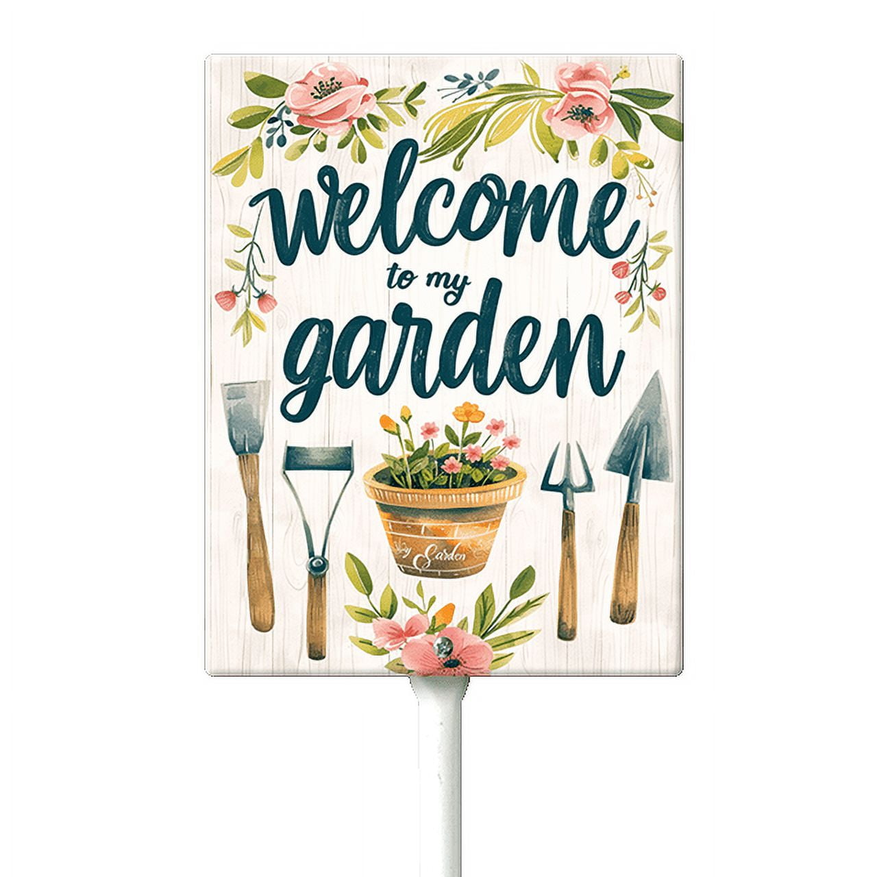 Eveokoki Welcome To My Garden Sign with Stake, Welcome Decoration Yard ...
