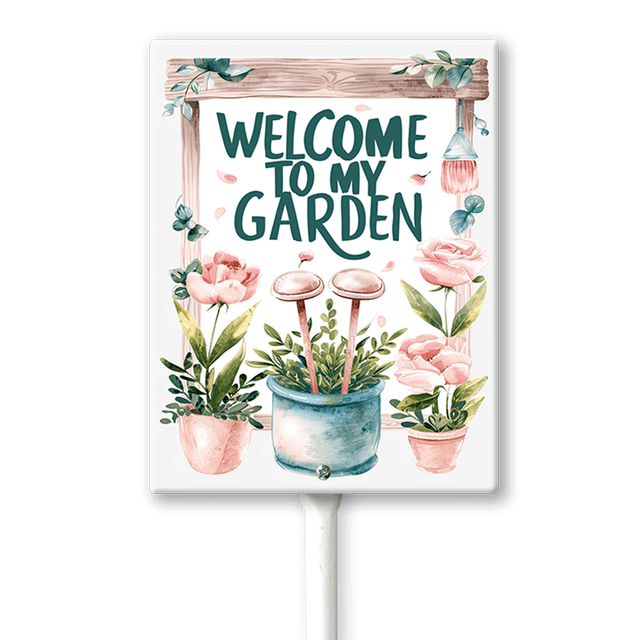 Eveokoki Welcome To My Garden Sign with Stake, Welcome Decoration Yard ...