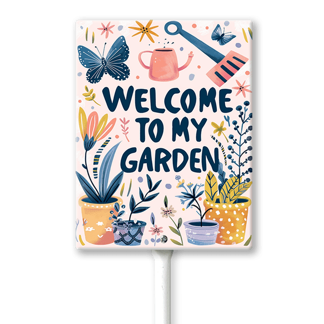 Eveokoki Welcome To My Garden Sign with Stake, Welcome Decoration Yard ...