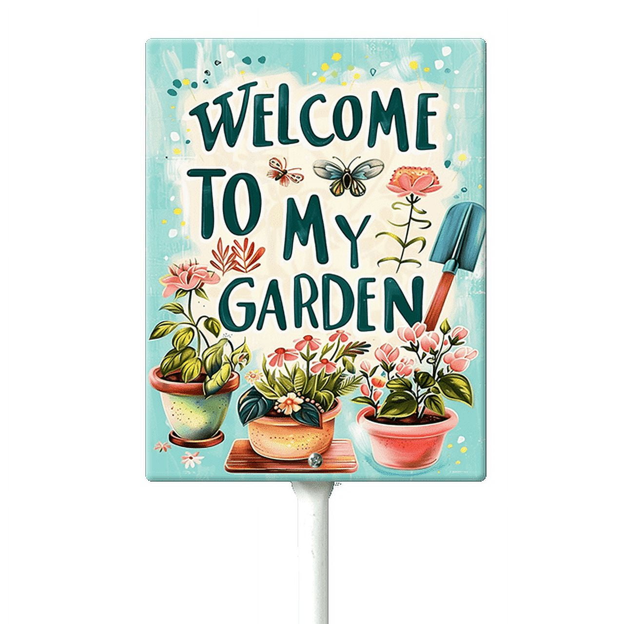Eveokoki Welcome To My Garden Sign with Stake, Welcome Decoration Yard ...