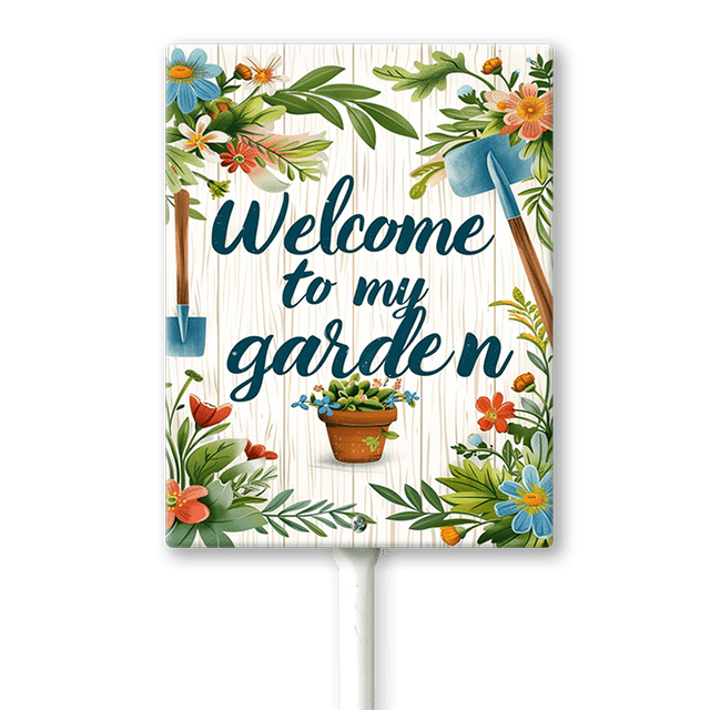Eveokoki Welcome To My Garden Sign with Stake, Welcome Decoration Yard ...
