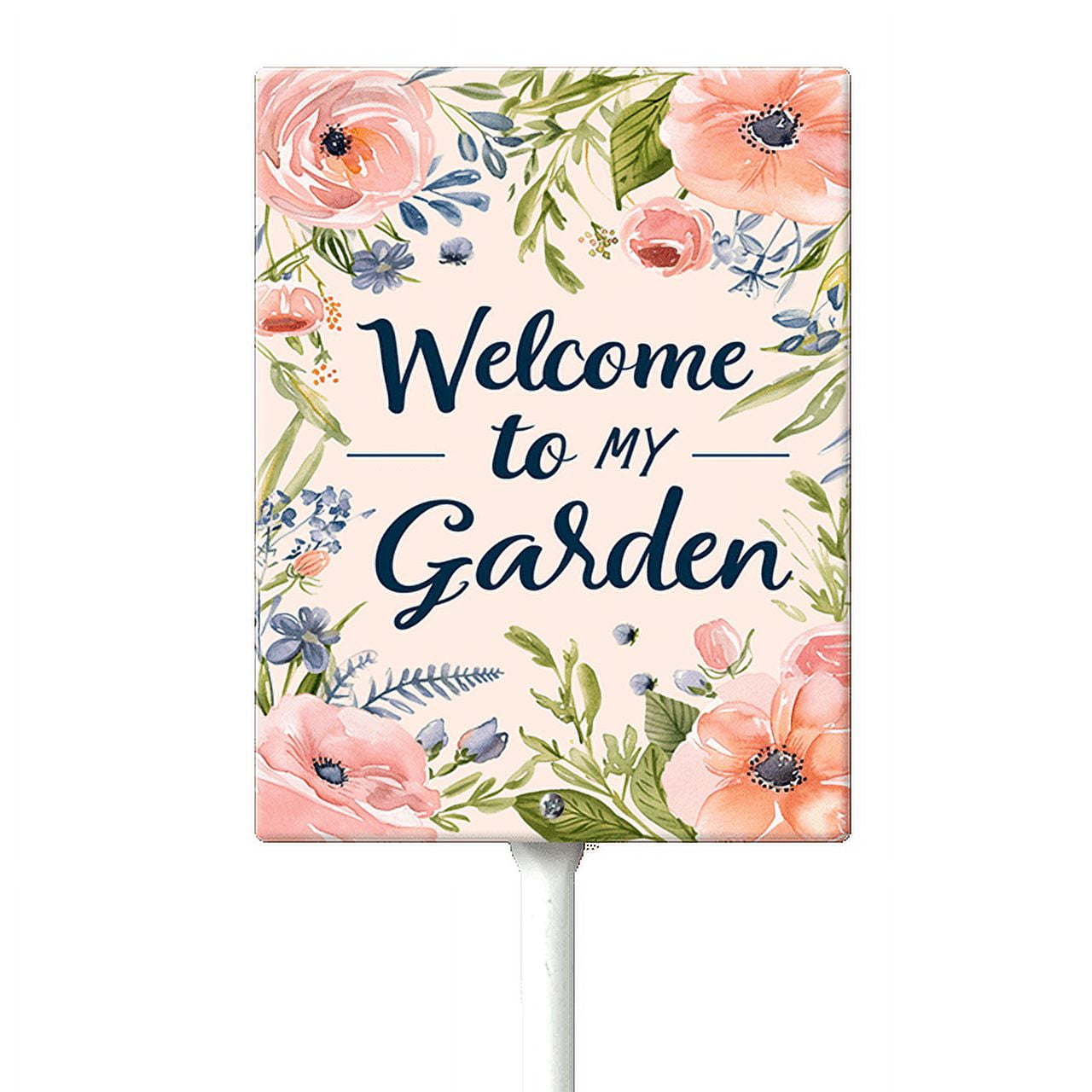 Eveokoki Welcome To My Garden Sign with Stake, Welcome Decoration Yard ...