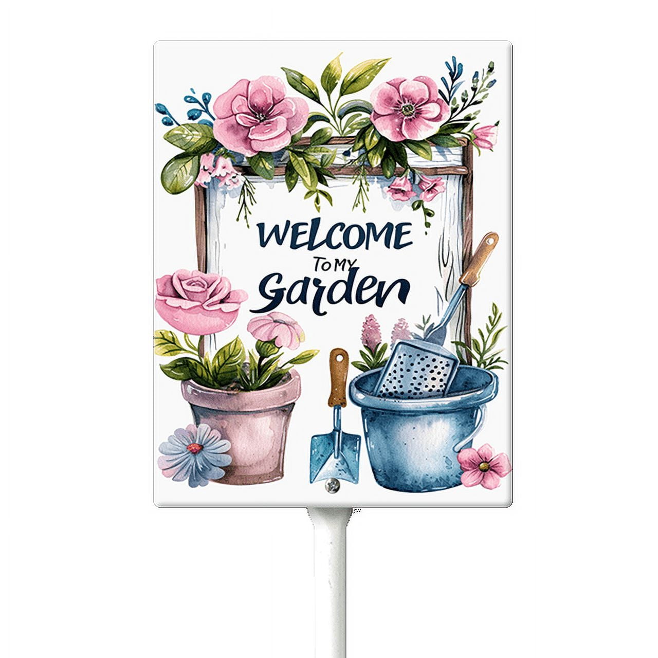 Eveokoki Welcome To My Garden Sign with Stake, Welcome Decoration Yard ...