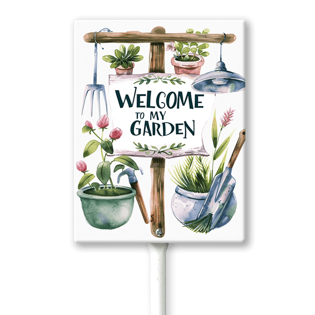 Eveokoki Welcome To My Garden Sign with Stake, Welcome Decoration Yard ...