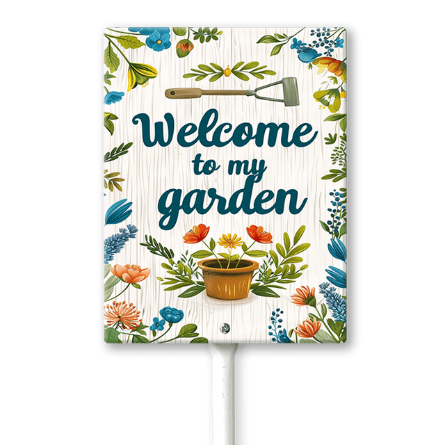Eveokoki Welcome To My Garden Sign with Stake, Welcome Decoration Yard ...