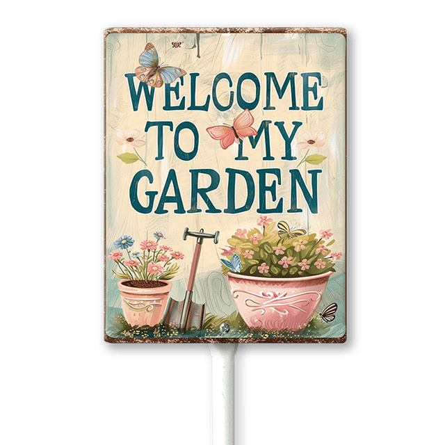 Eveokoki Welcome To My Garden Sign with Stake, Welcome Decoration Yard ...