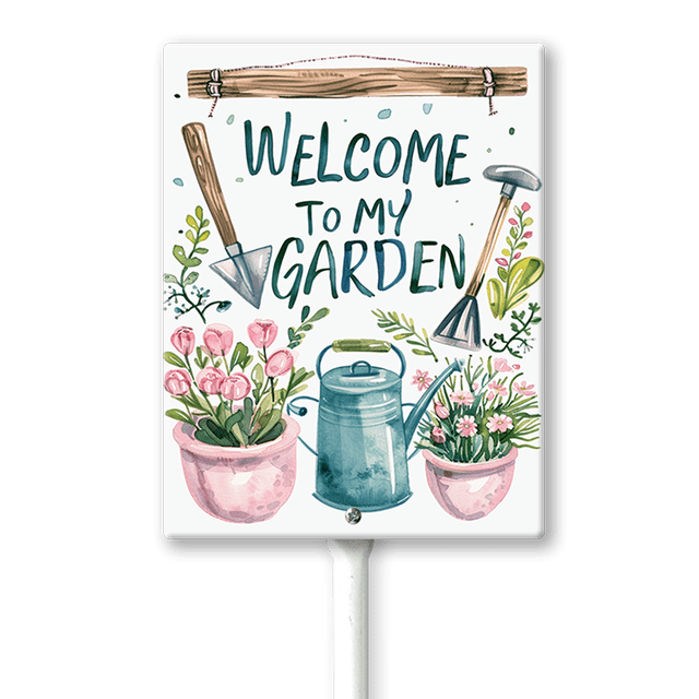 Eveokoki Welcome To My Garden Sign with Stake, Welcome Decoration Yard ...