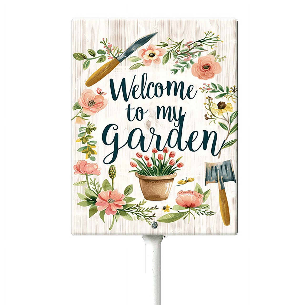Eveokoki Welcome To My Garden Sign with Stake, Welcome Decoration Yard ...