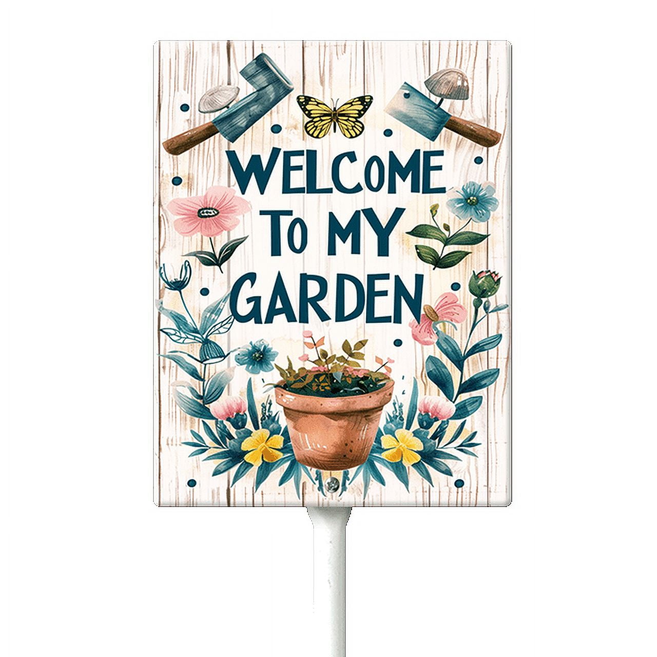 Eveokoki Welcome To My Garden Sign with Stake, Welcome Decoration Yard ...
