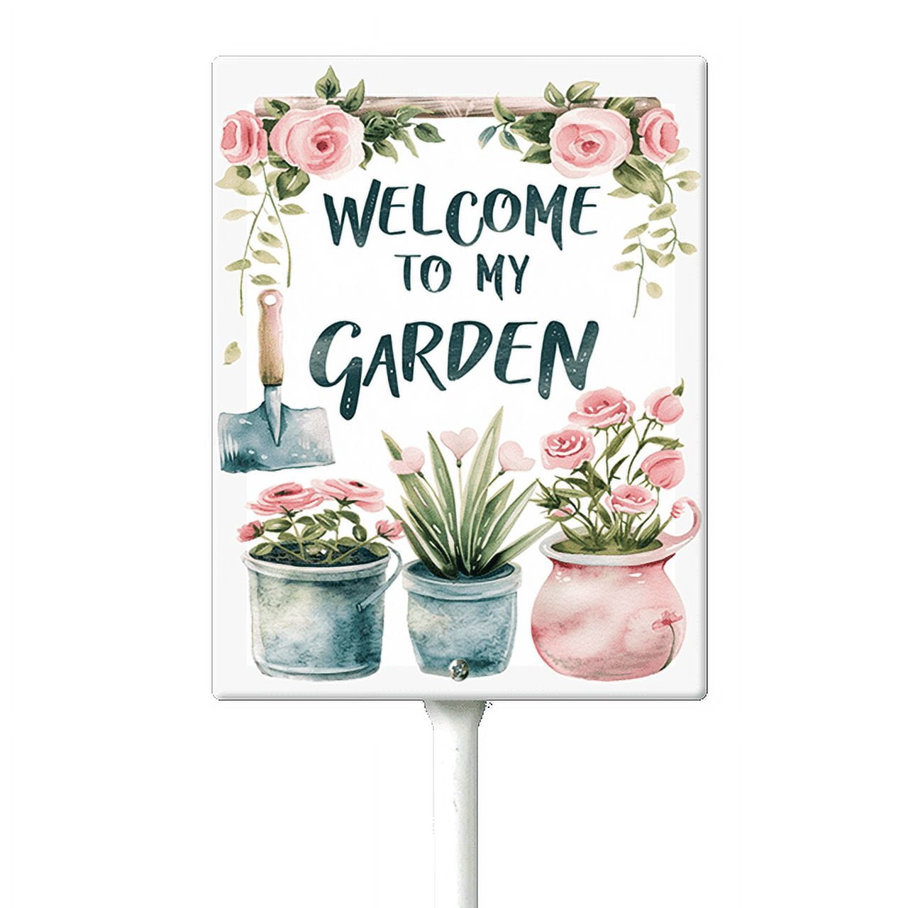 Eveokoki Welcome To My Garden Sign with Stake, Welcome Decoration Yard ...