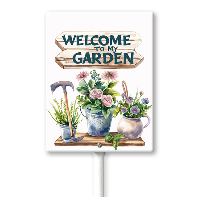 Eveokoki Welcome To My Garden Sign with Stake, Welcome Decoration Yard ...