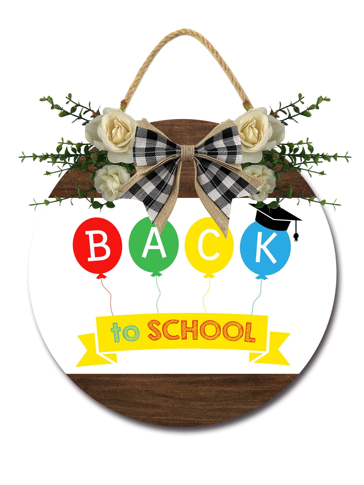 Eveokoki Welcome To School Door Sign Classroom Door Hanger Back to ...