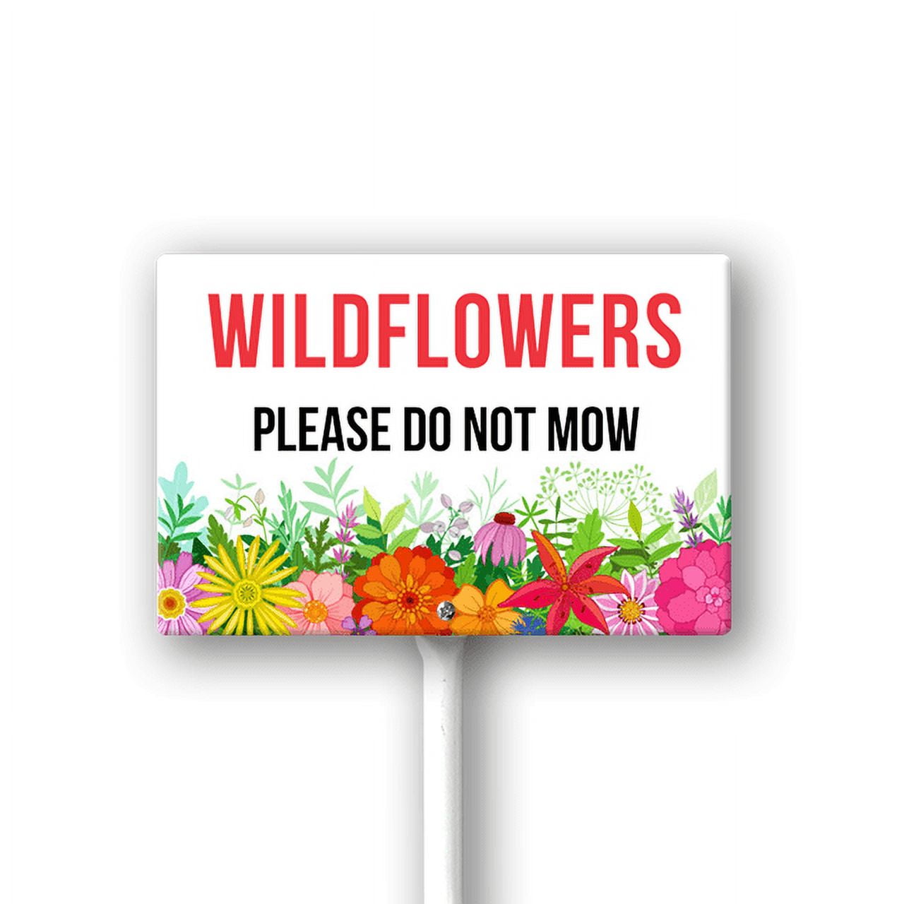 Eveokoki Wildflowers Do Not Mow for Yard, No Mow signs, Wildflower Sign ...