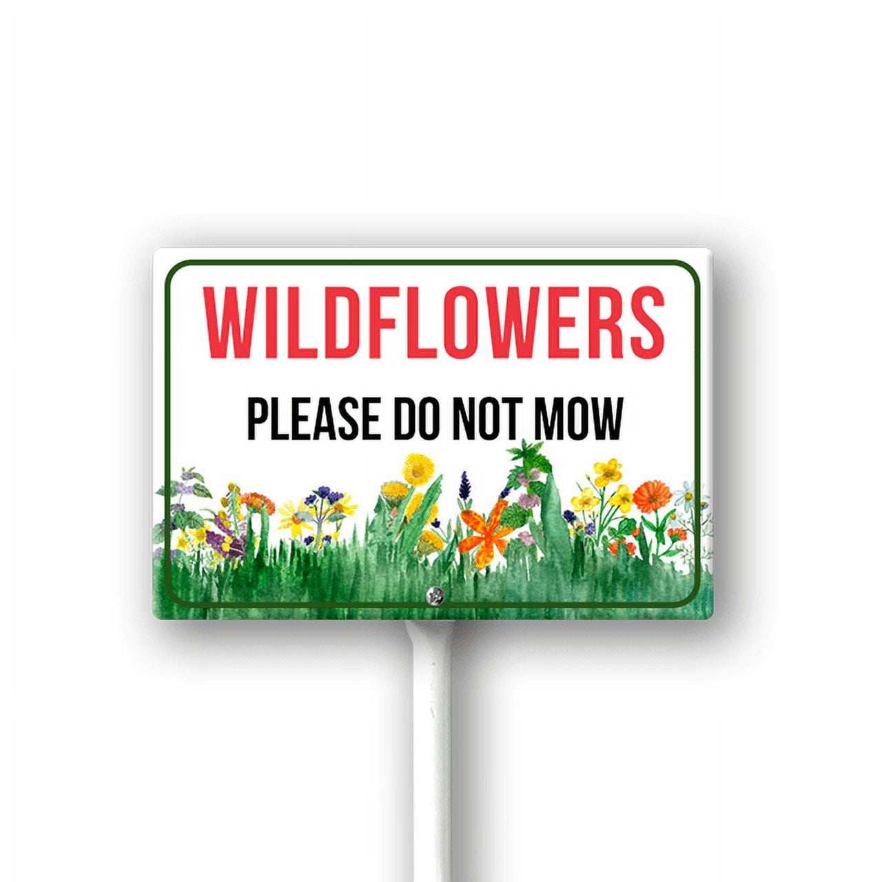 Eveokoki Wildflowers Do Not Mow for Yard, No Mow signs, Wildflower Sign ...