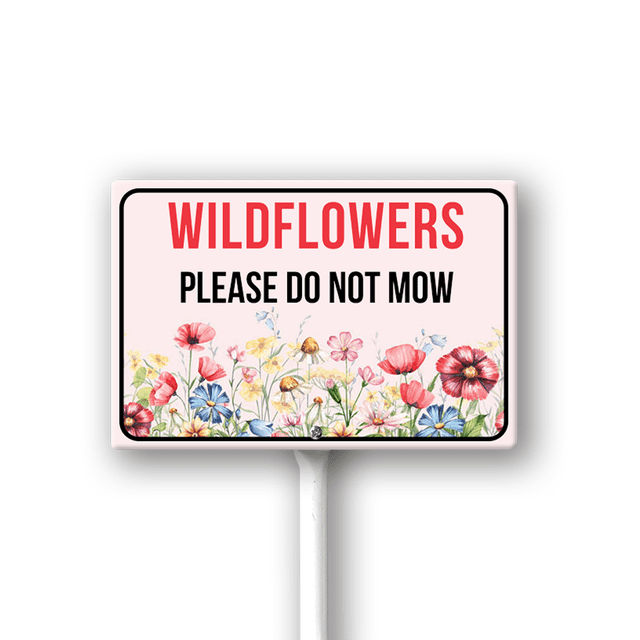 Eveokoki Wildflowers Do Not Mow for Yard, No Mow signs, Wildflower Sign ...