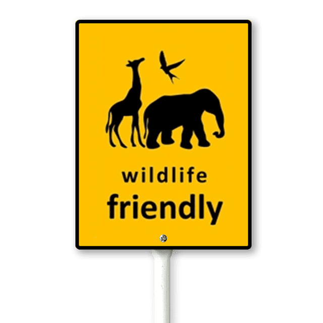 Eveokoki Wildlife Friendly Sign With Stake For Neighborhoods Yard Farm ...