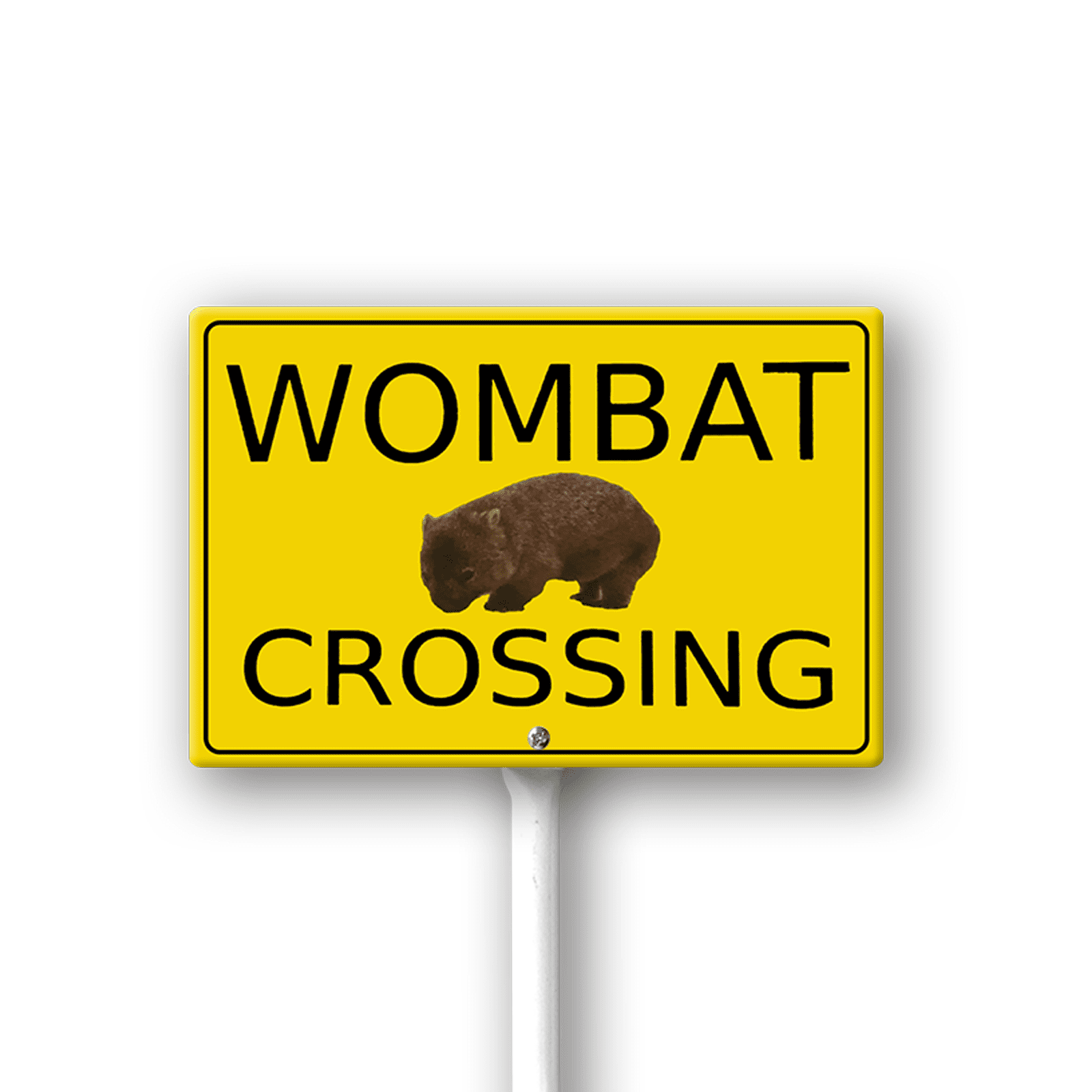 Eveokoki Wombat Crossing Yard Sign with Stake 12x8inch Rustproof Aluminum Sign Outdoor Aluminum ...