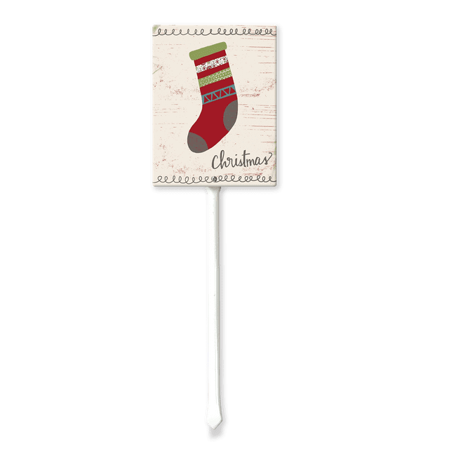 Eveokoki Yard Sign with Stakes Christmas Stocking Lawn Sign Colorful ...