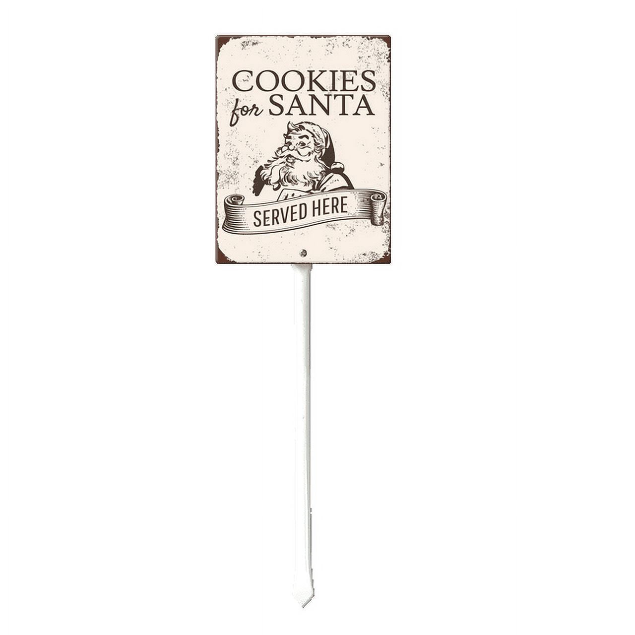 Eveokoki Yard Sign with Stakes Cookie For Santa Lawn Sign Colorful Lawn ...