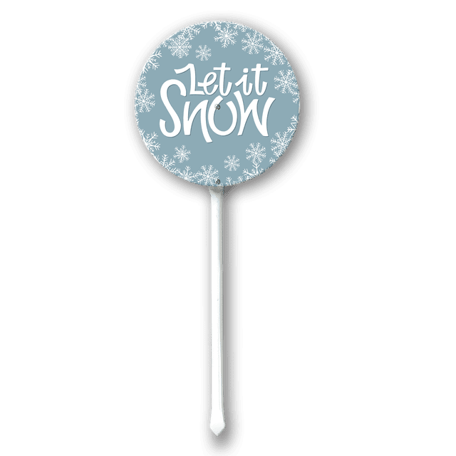 Eveokoki Yard Sign with Stakes Let It Snow Lawn Sign Colorful Lawn ...