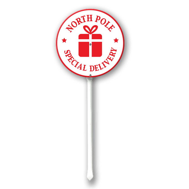 Eveokoki Yard Sign with Stakes North Pole Special Deliver Lawn Sign ...