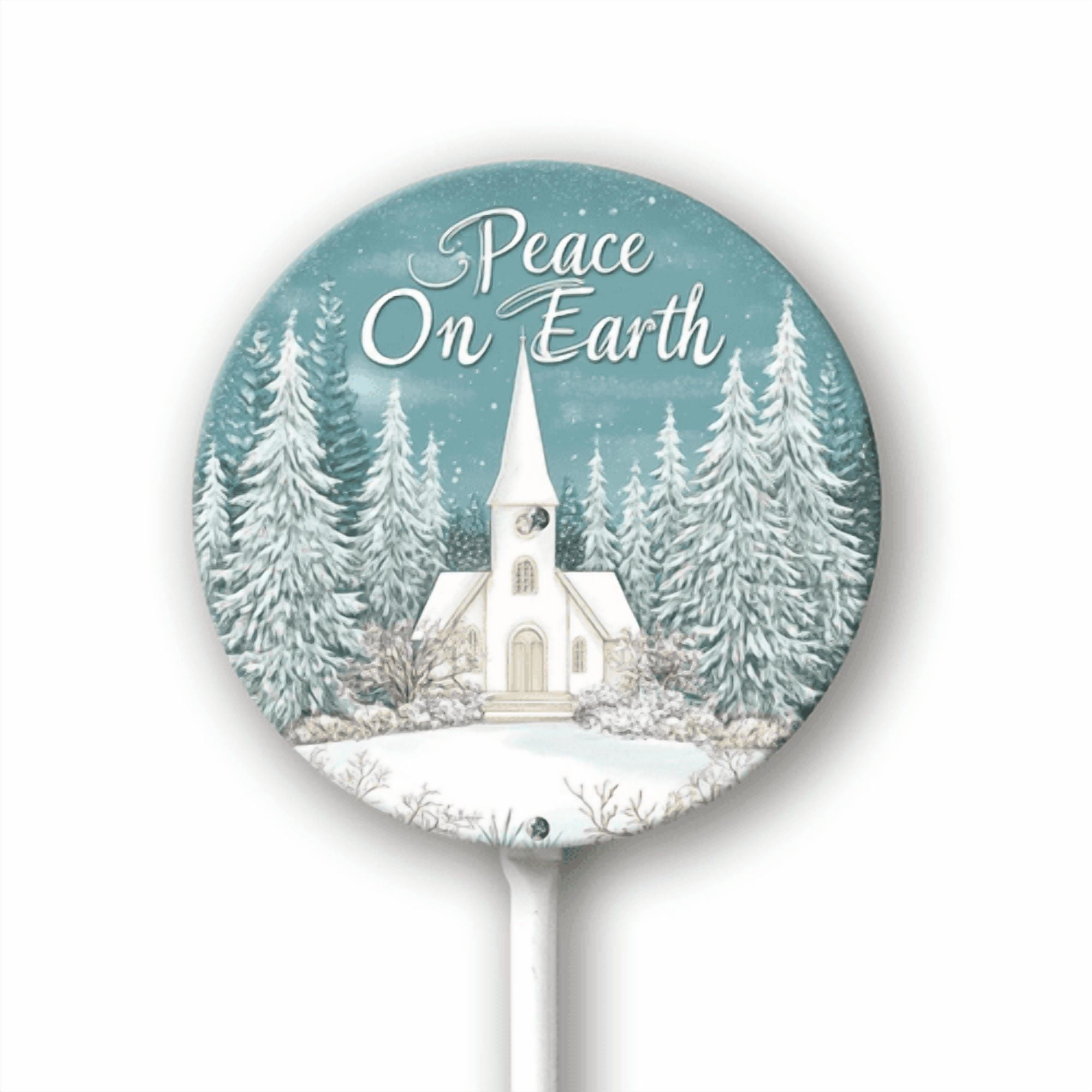 Eveokoki Yard Sign with Stakes Peace On Earth Sign Colorful Patio Yard ...