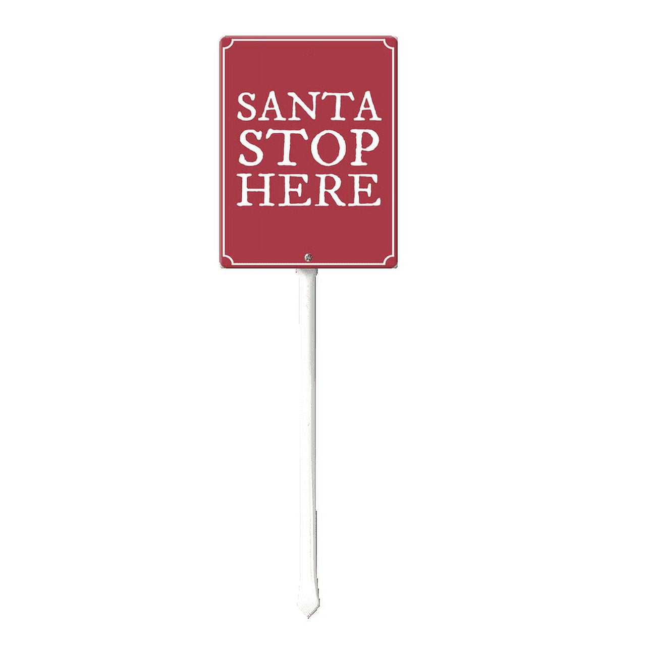 Eveokoki Yard Sign with Stakes Santa Stop Here Lawn Sign Colorful Lawn ...