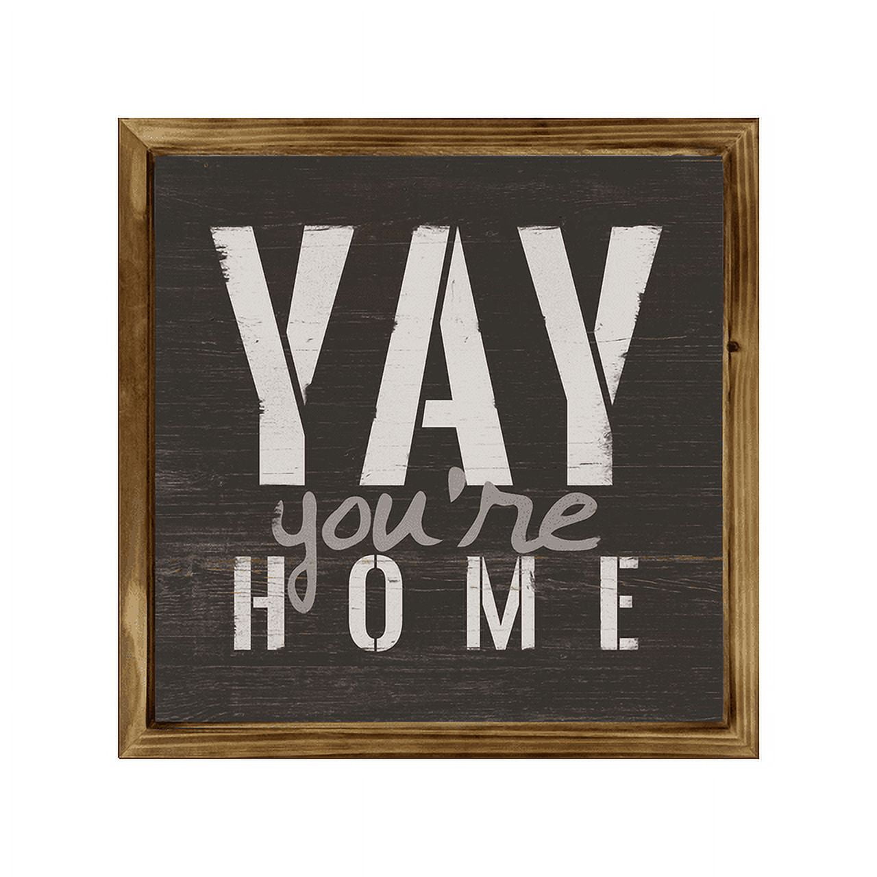 Eveokoki Yay You're Home Square Rustic Wood Signs,Vintage Wooden ...