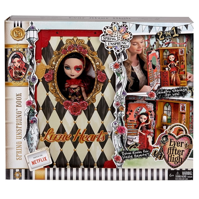 Ever After High Lizzie Hearts Spring Unsprung Doll Toy Playset ...