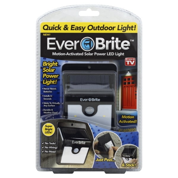 Ever Brite Solar Powered LED Motion Sensor Light, Waterproof and ...