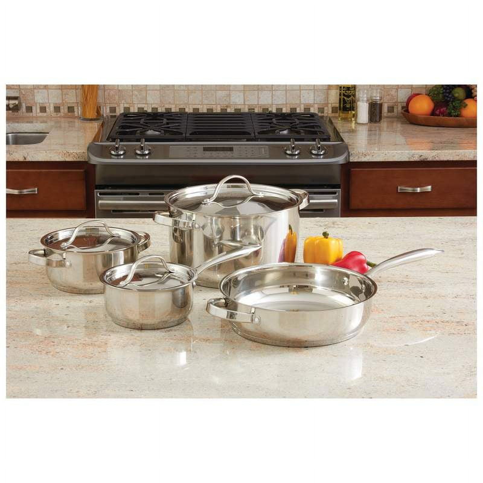 Ever Clad? 7pc Heavy Duty Stainless Steel Cookware Set - Walmart.com