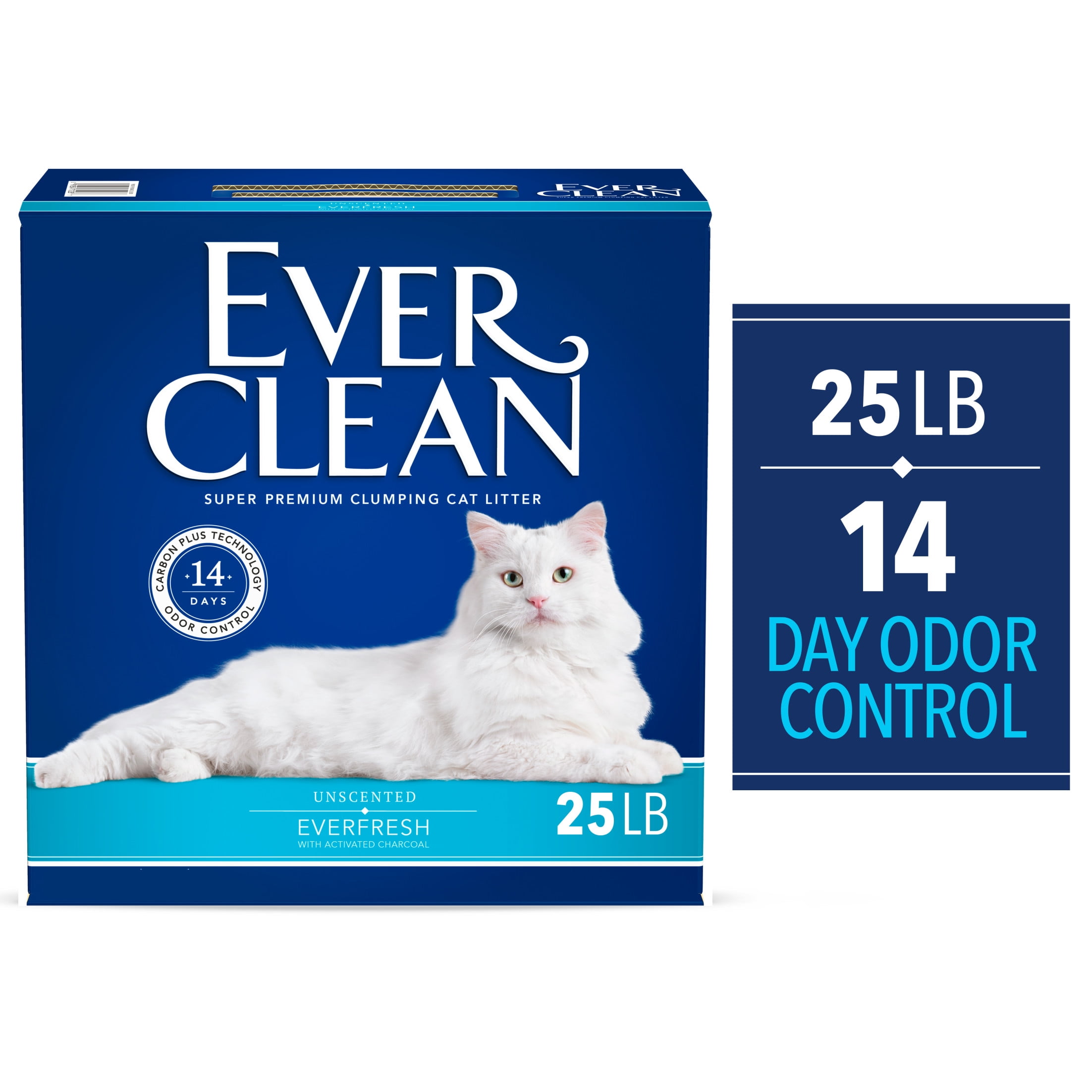 Ever Clean Natural Everfresh Unscented Clumping Clay Cat Litter, 25 lb ...