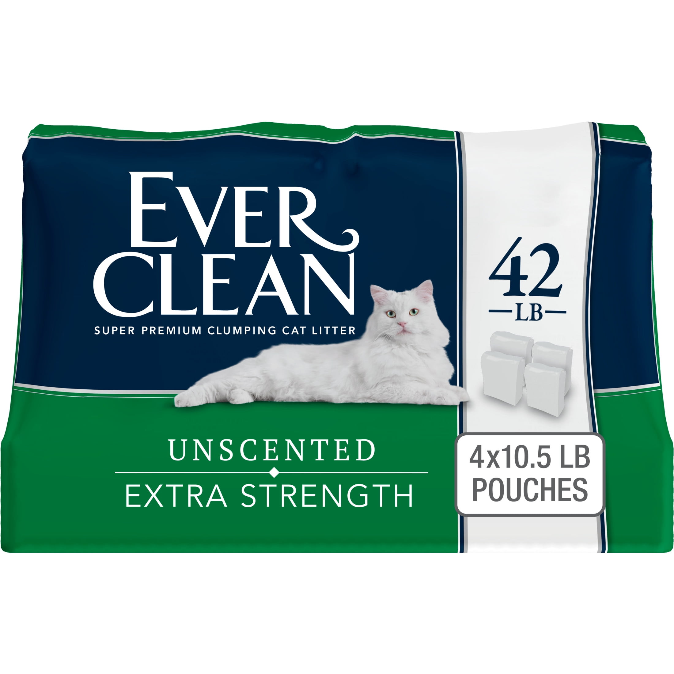 Ever Clean Extra Strength Odor Control Kitty Litter, Unscented, 42 ...